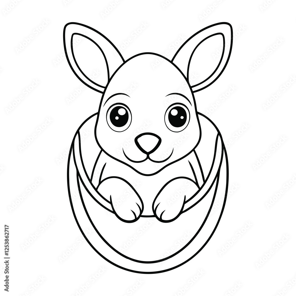 funny easter bunny coloring pages. Vector illustration Coloring book ...