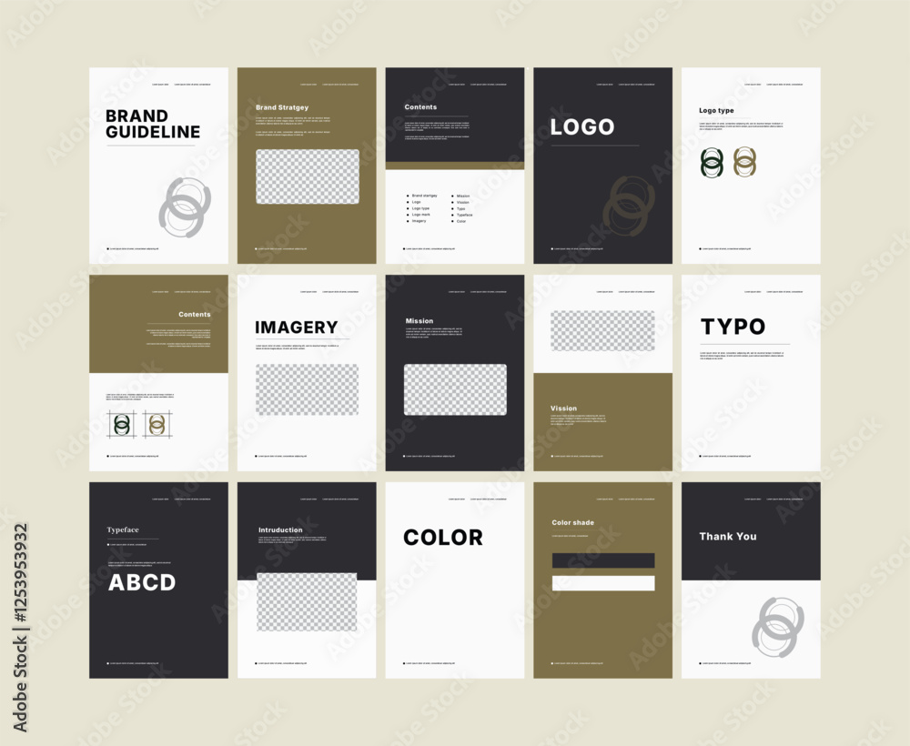 Vektor A4 Creative brand guidelines design template. Brand identity ...