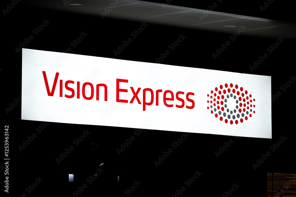 Poland, Garwolin - 1 February, 2025: Entrance to Vision Express ...