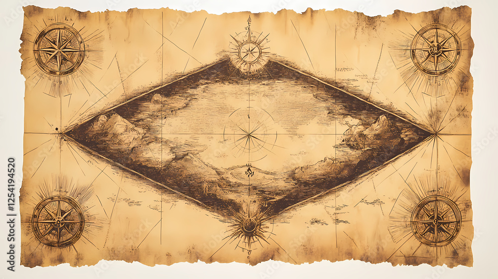 Unraveling the mythic origins of the bermuda triangle a vintage map ...