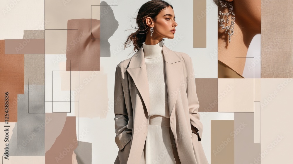 Stylish fashion magazine cover collage featuring modern looks and ...