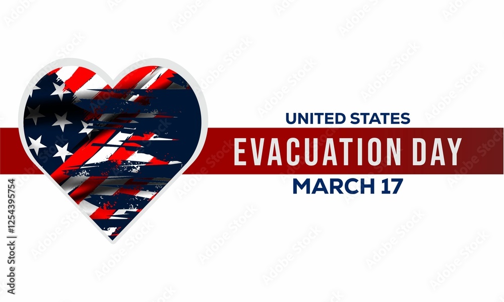 National evacuation Day background with American flag theme and ...