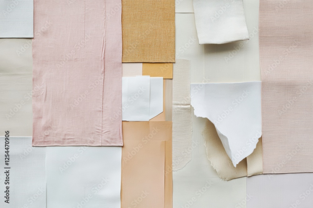 Fashion magazine cover collage showcasing stylish fabric textures in ...