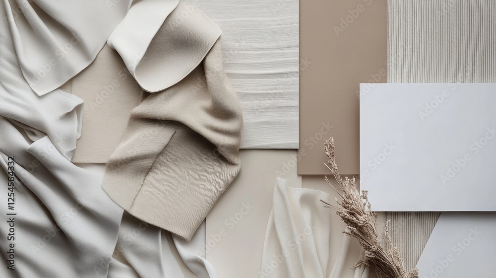 Fashion magazine cover collage showcasing stylish fabric textures and ...