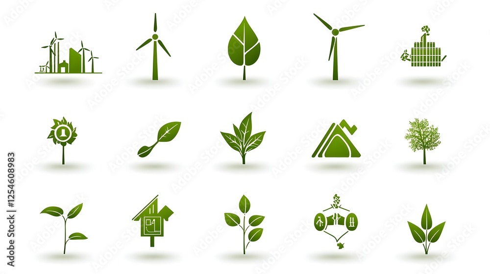 Minimalist line art featuring 15 cohesive icons representing various ...