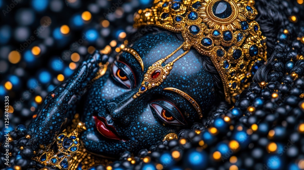 Divine Serenity: Lord Krishna, Hindu Deity of Love and Compassion Stock ...