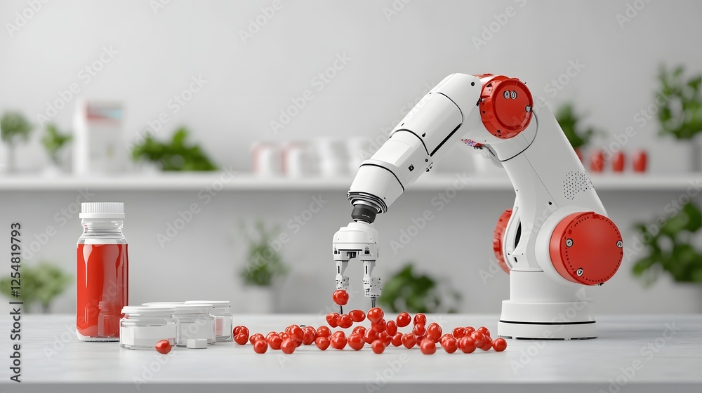 Advanced Robotic Arm in Action: Picking and Placing Red Objects in a ...
