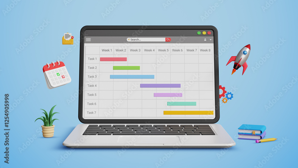 Project planning, work planner, agenda planning, organize timetable ...