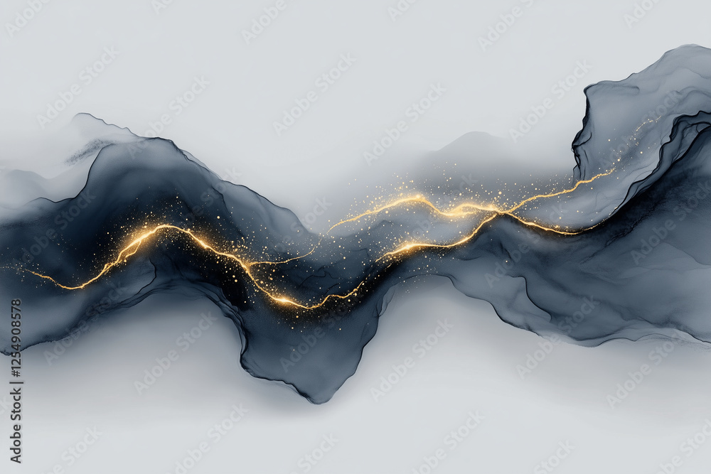 Whisper-gray voice waves with golden AI sparkles create an engaging ...