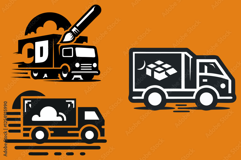 black pickup truck bundle logo, suitable for design of expedition ...