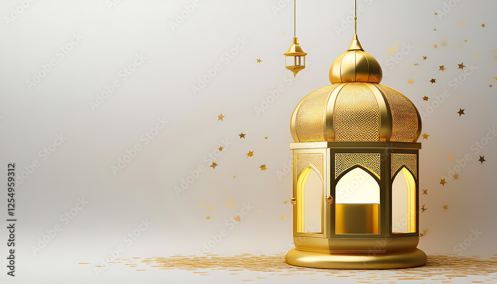 Ramadan Kareem greeting background with traditional ancient lantern ...