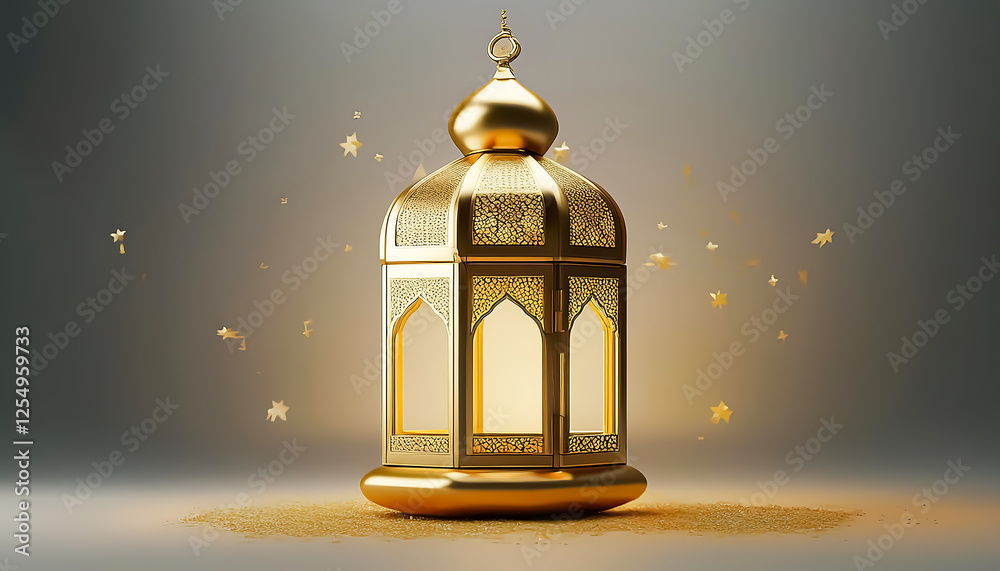 Ramadan Kareem greeting background with traditional ancient lantern ...