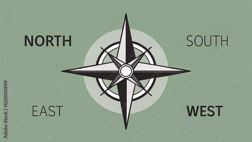 Navigating the four cardinal directions a compass design for travel ...