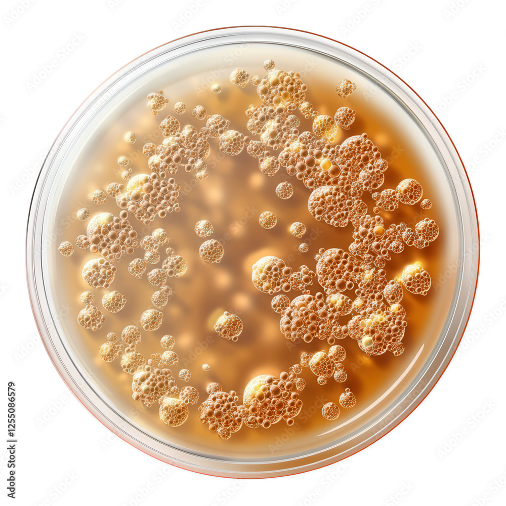 Bacterial Growth in Petri Dish, vibrant colonies thriving on agar ...