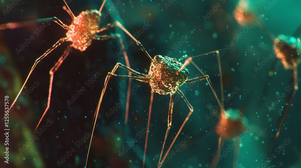 Zdjęcie bez tantiem: Microbiology an electron micrograph showing ...