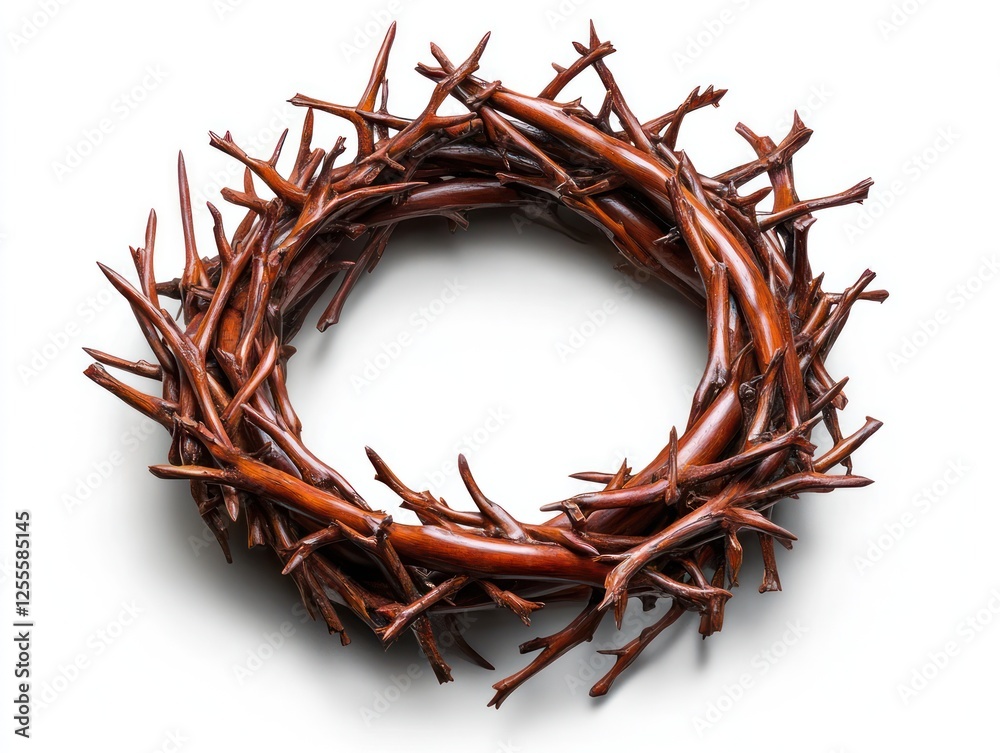 The crown of thorns, a powerful symbol of suffering and humility ...