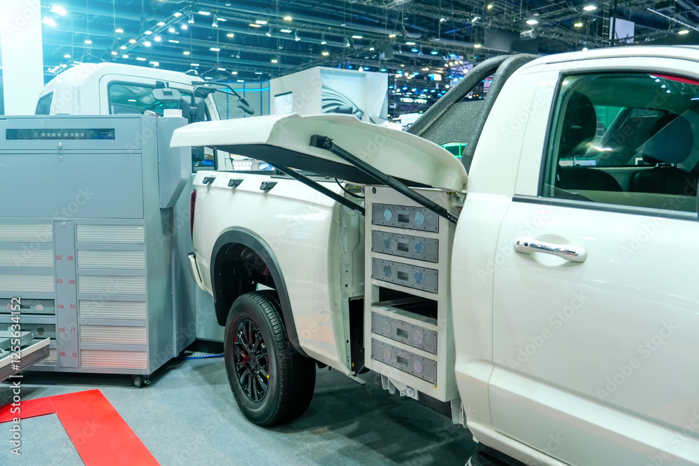 Cargo pickup with compact batteries lithium-ion rechargeable electric ...