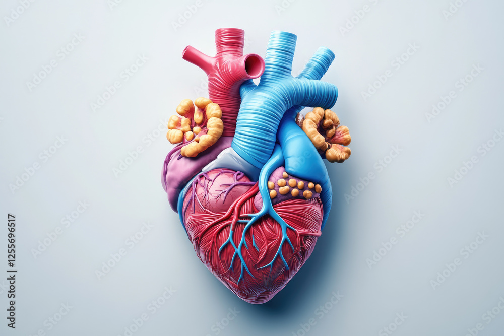 Exploring the cross section of the heart detailed internal anatomy ...