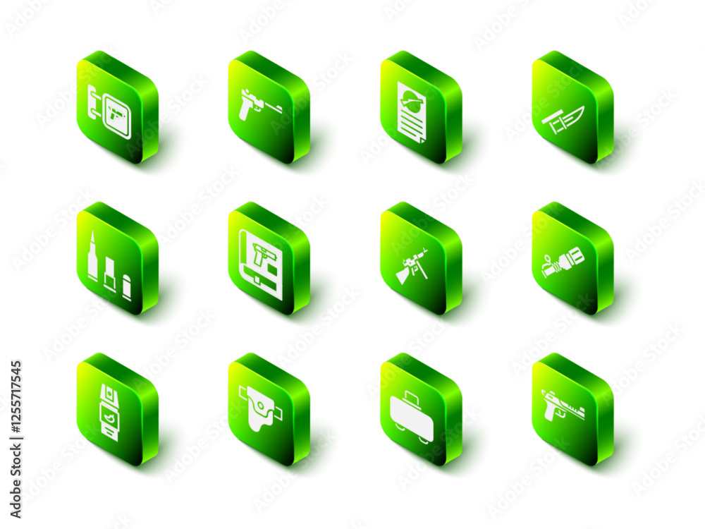 Set Mauser gun, Firearms license certificate, Bayonet on rifle, Anti ...