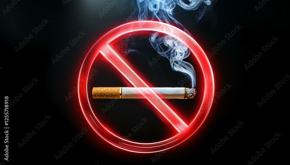 a visual representation of anti smoking activism featuring a glowing no ...