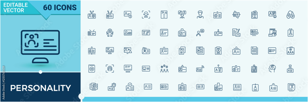 Personality collection. Includes icons for software, fingerprint ...