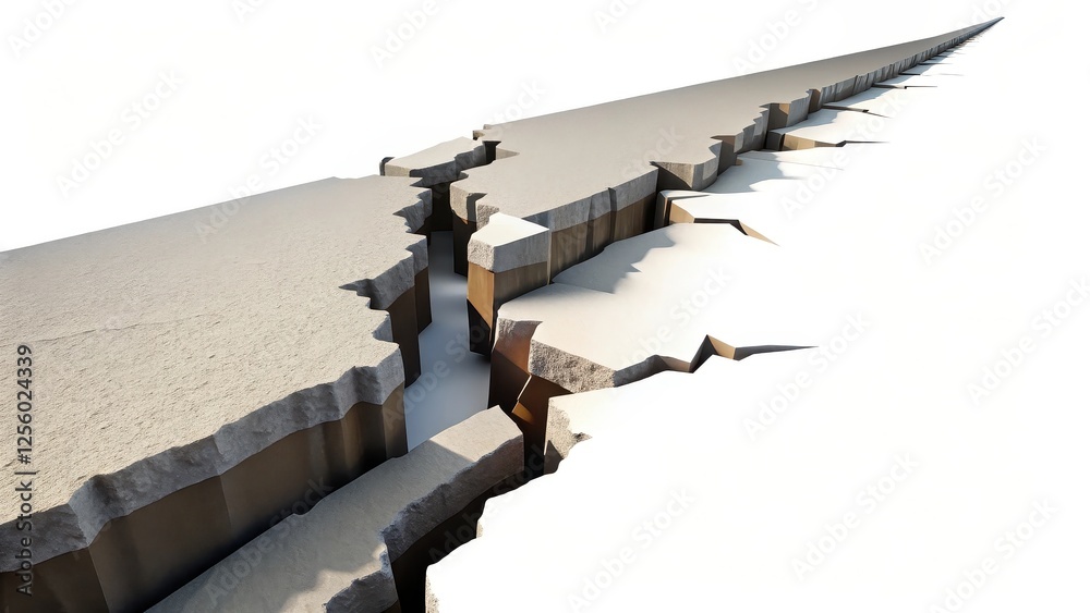 Cracked Surface, Fault Line, Ground Fracture Stock Photo | Adobe Stock