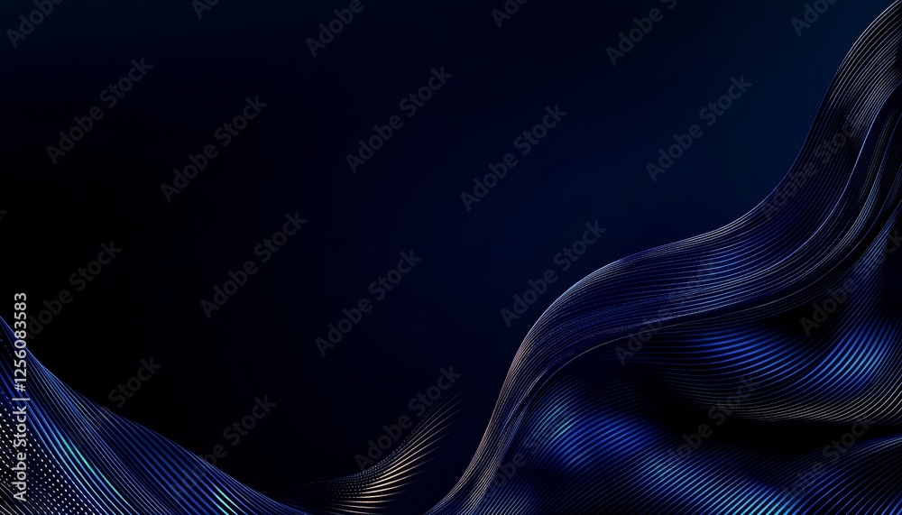 Dynamic trendlines and glowing financial graphs styled on a rich navy ...