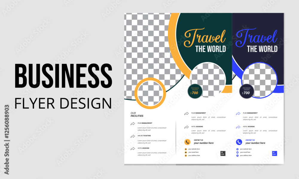 creative travel multiple colors flyer design and tourism flyer design ...