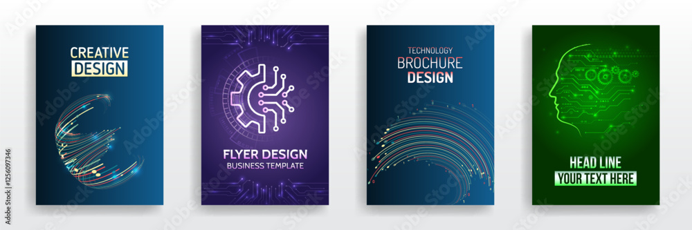 Modern technology design for posters. Futuristic background for flyer ...