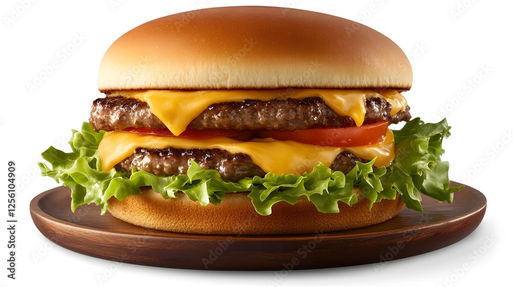 Double Cheeseburger Delight: A mouthwatering double cheeseburger ...