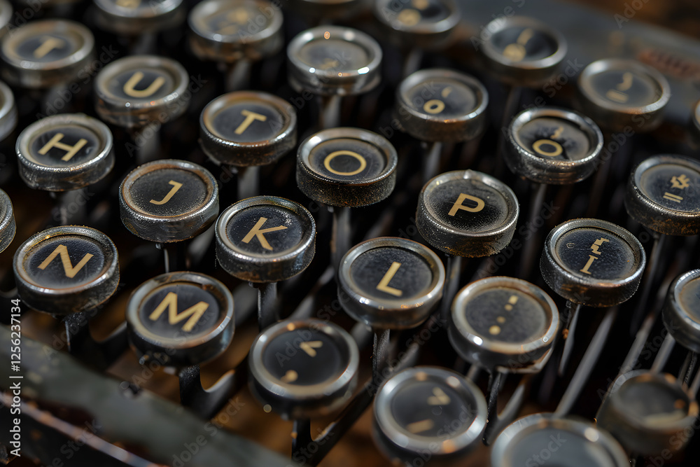 Stunning Close-Up View of a Modern Keyboard in Classic QWERTY Layout ...