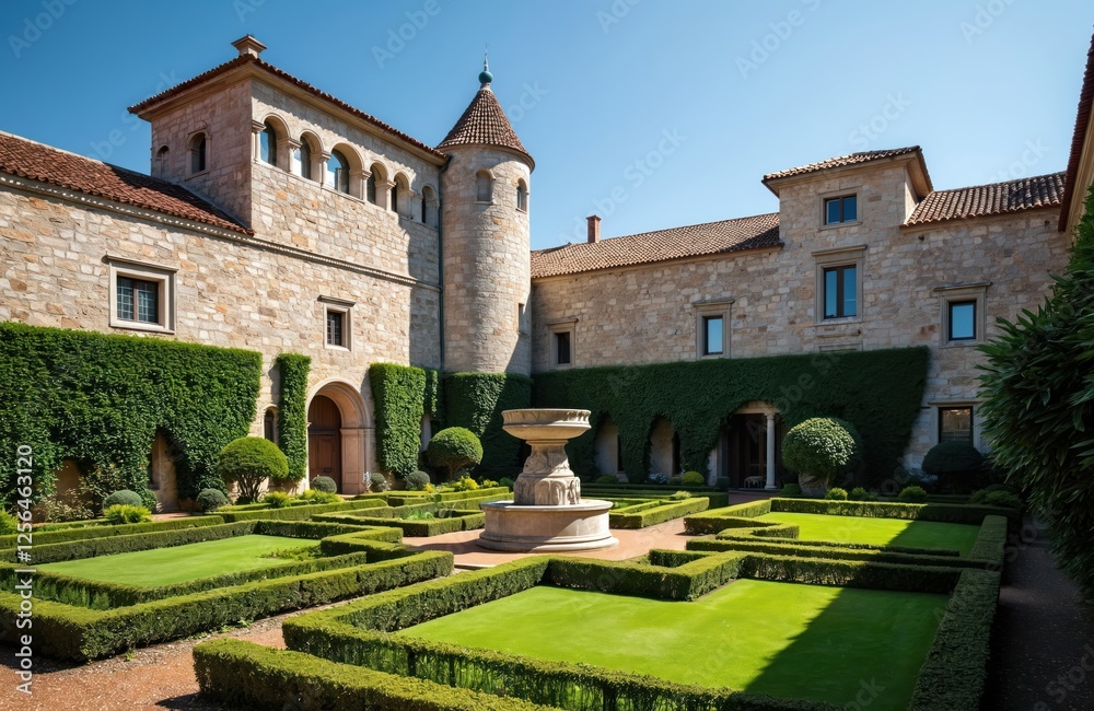Santa Barbara garden, Archbishop Palace in Braga city, Portugal ...