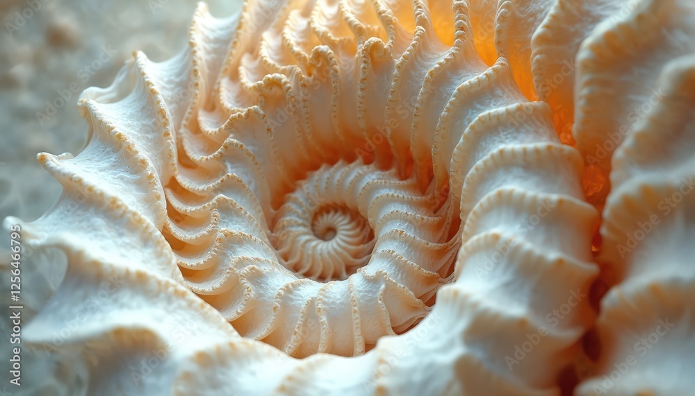 Illustration of nautilus shell spiral staircase biomimicry design ...