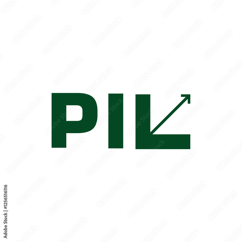 Letter PIL logo design represents modern corporate branding with a ...