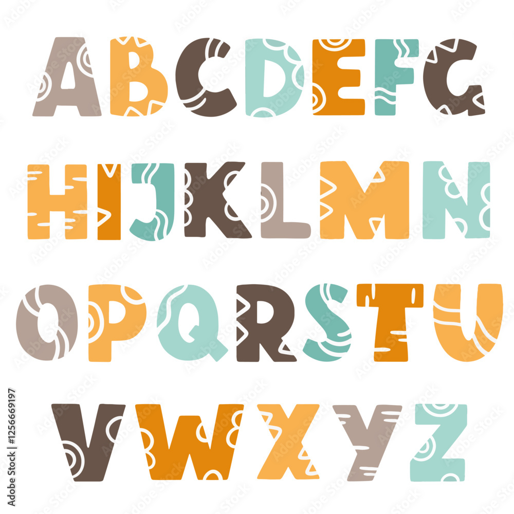 Dinosaur alphabet. Vector funny comic letters. Cute dinosaur alphabet illustration for kids ...