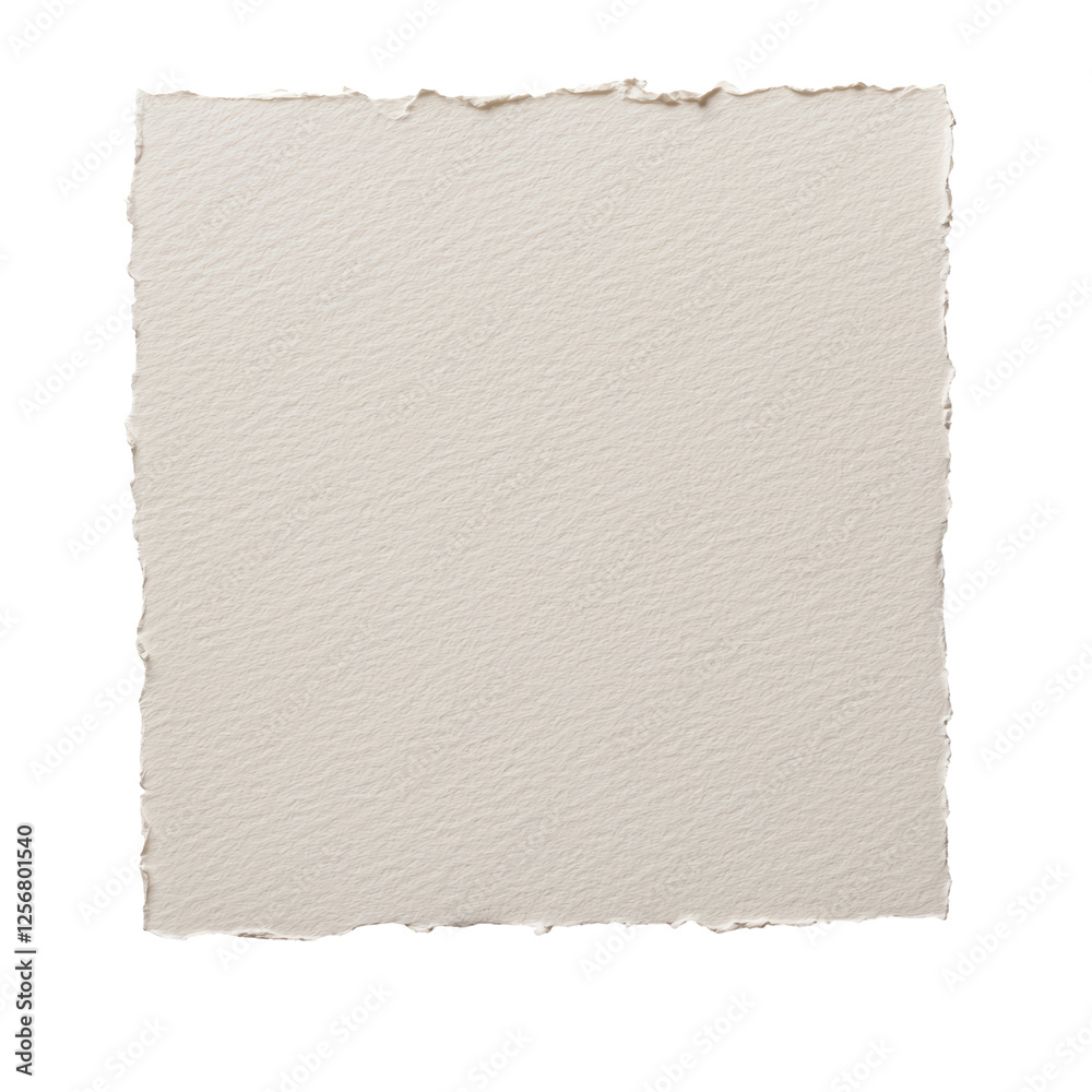 Blank torn edge textured paper sheet with a rough surface and natural ...