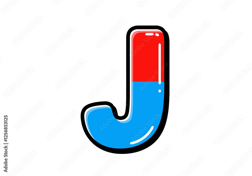 Uppercase Letter J Clipart. The image shows a stylized uppercase letter ...