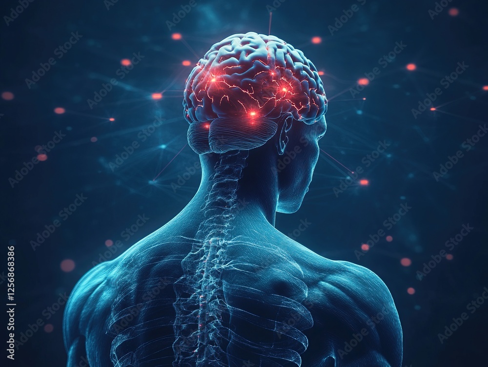 Human Brain Anatomy: Neural Network Activity, Spinal Cord Connections ...