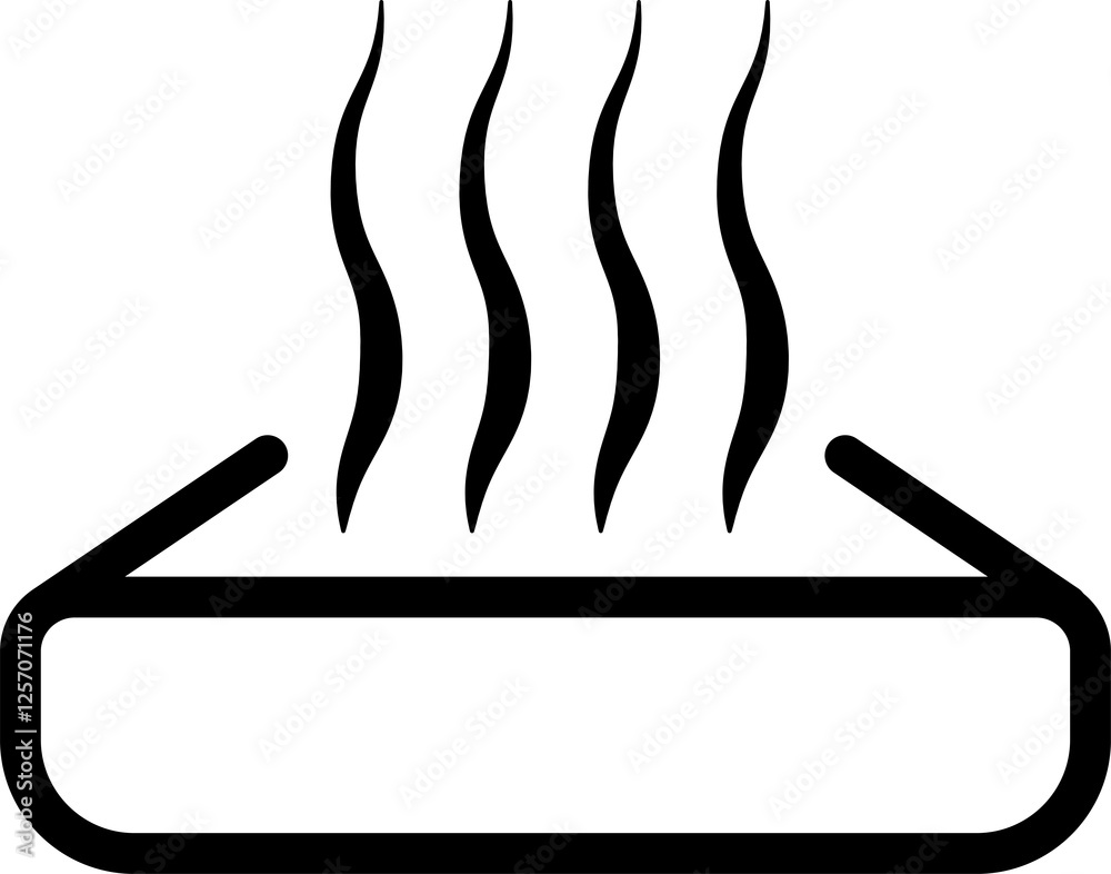 Warm up food icon. Preheat in microwave oven sign. Heating symbol with ...
