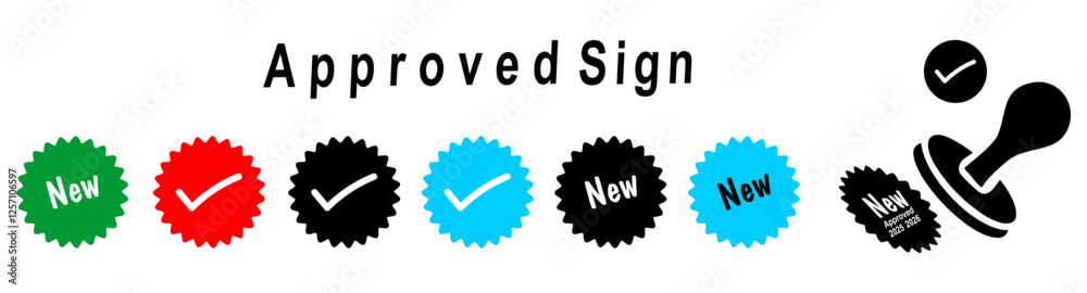 Checkmark icon. Check mark vector set. Ok sign. Official approved sign ...