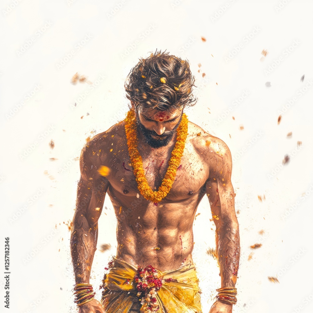 Bhogi Pandigai Festival Illustration: Realistic Digital Art of South ...