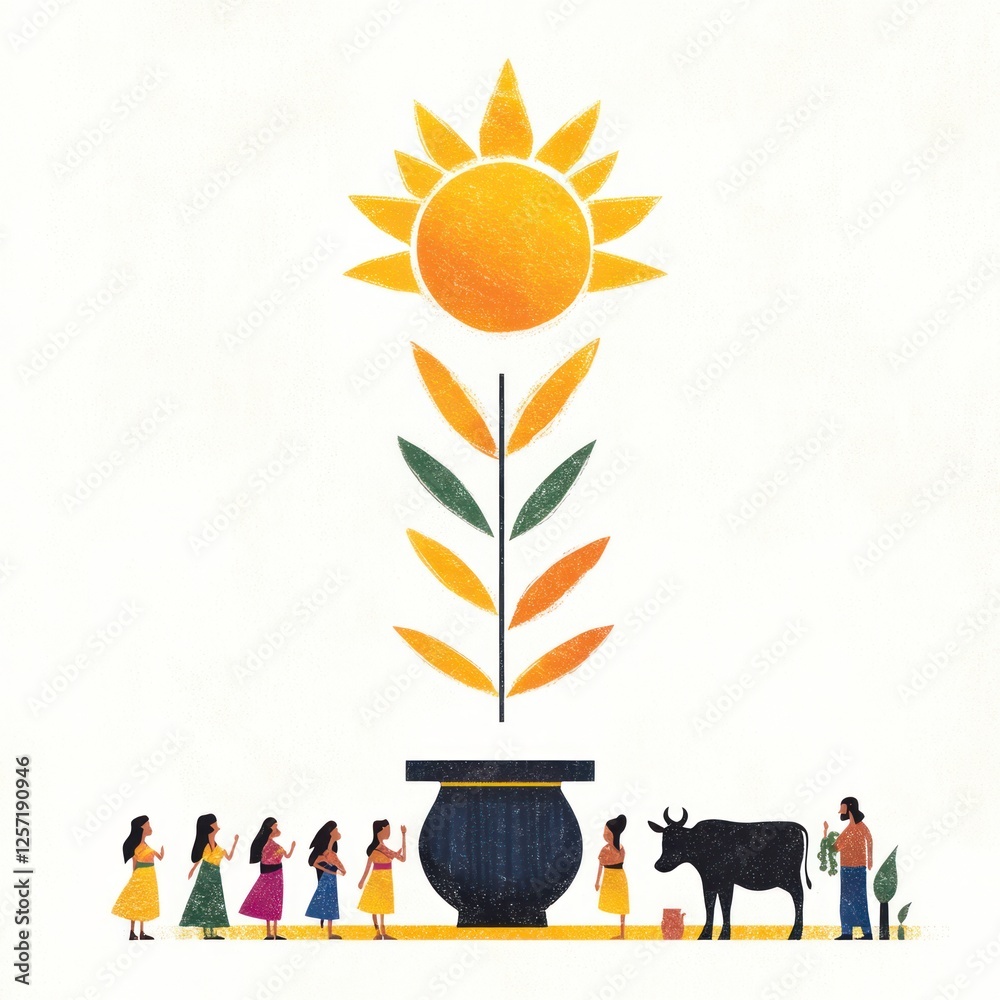 Hindu Celebrations: Pongal Pot, Sacred Cows, and Celebrating People in ...
