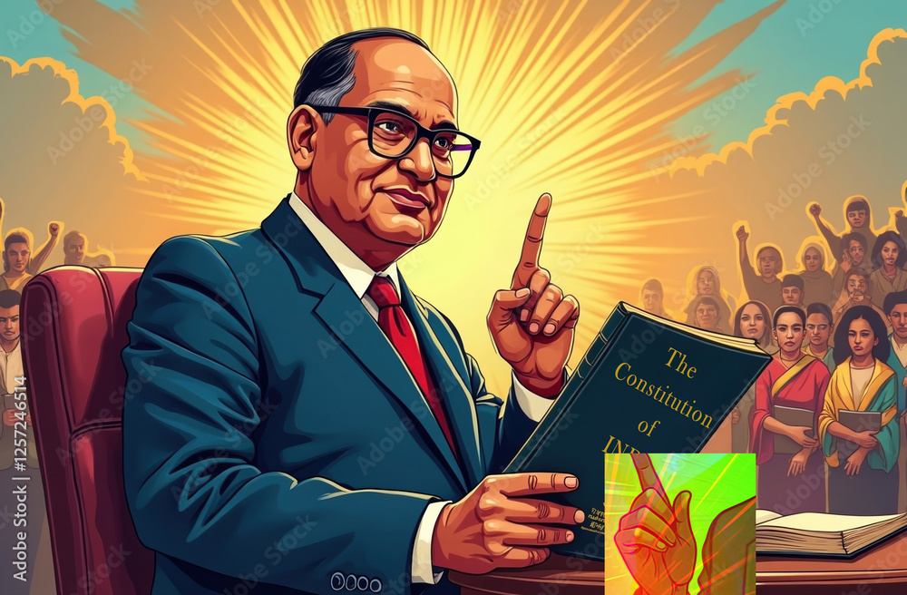 Illustration/Banner for Ambedkar Jayanti. Ambedkar Jayanti is ...
