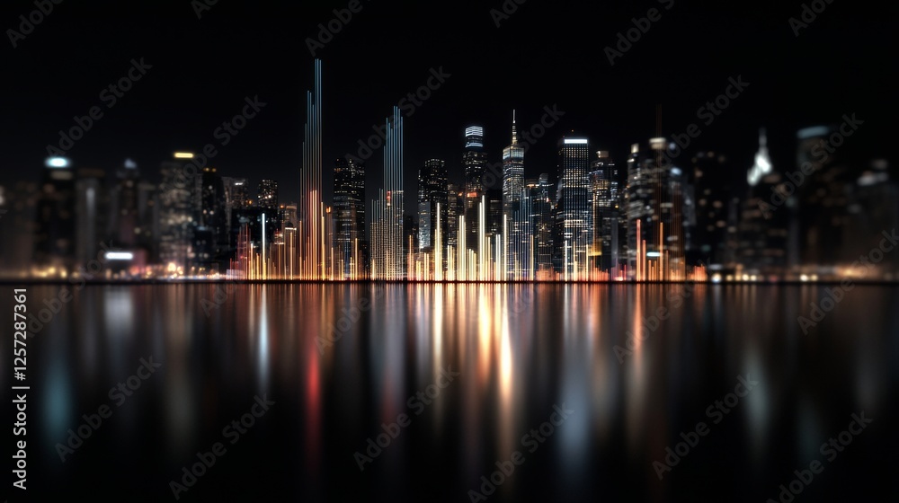 Five rephrased versions:1. A vibrant sound wave illustration featuring ...
