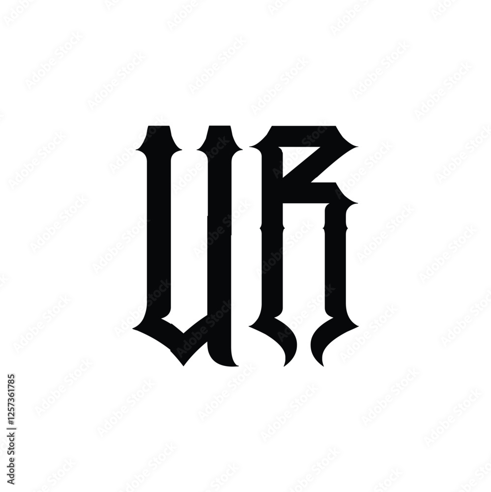 UR monogram logo design letter text name symbol monochrome logotype ...