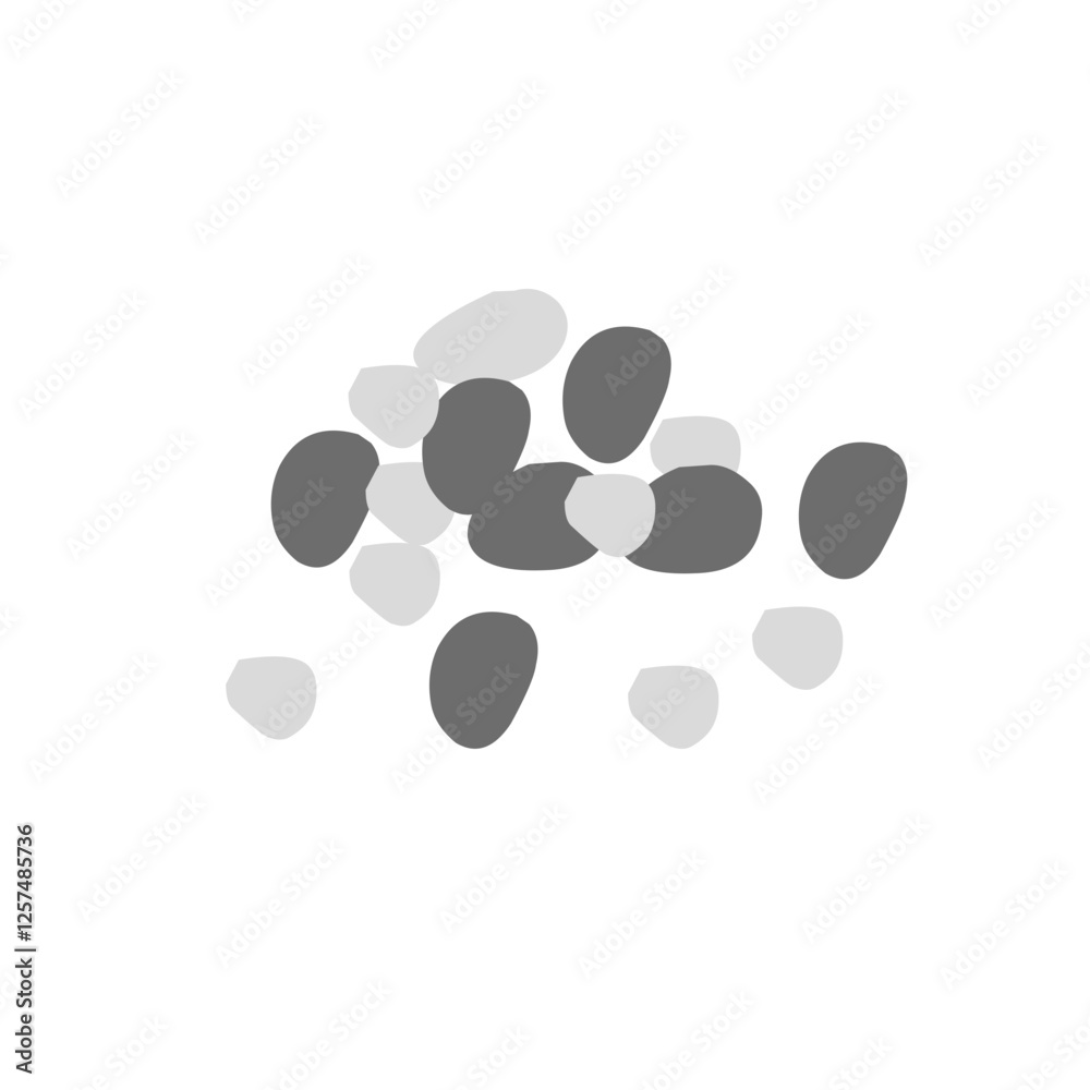 vector illustration of pile of pebbles Stock Vector | Adobe Stock