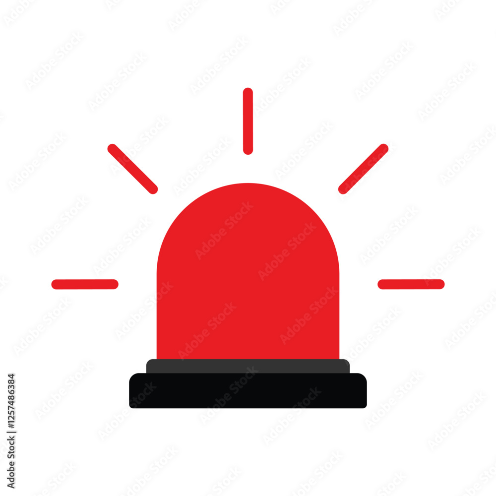 Vector de Stock siren alarm light vector icon. emergency siren sign ...