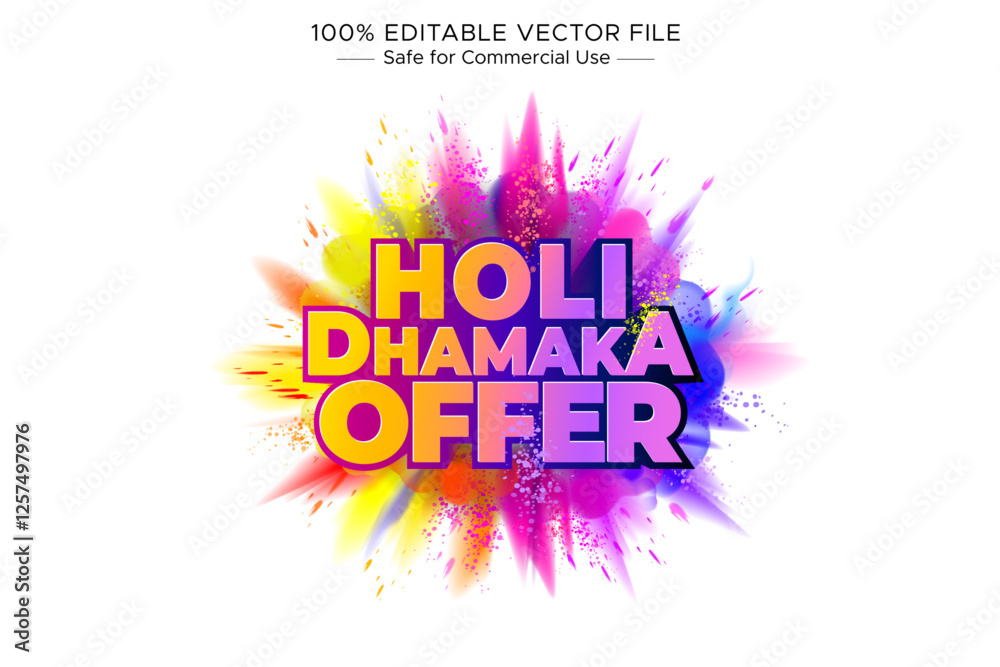 Holi. Colour festival of India. Holi dhamaka offer, sale promotion ...