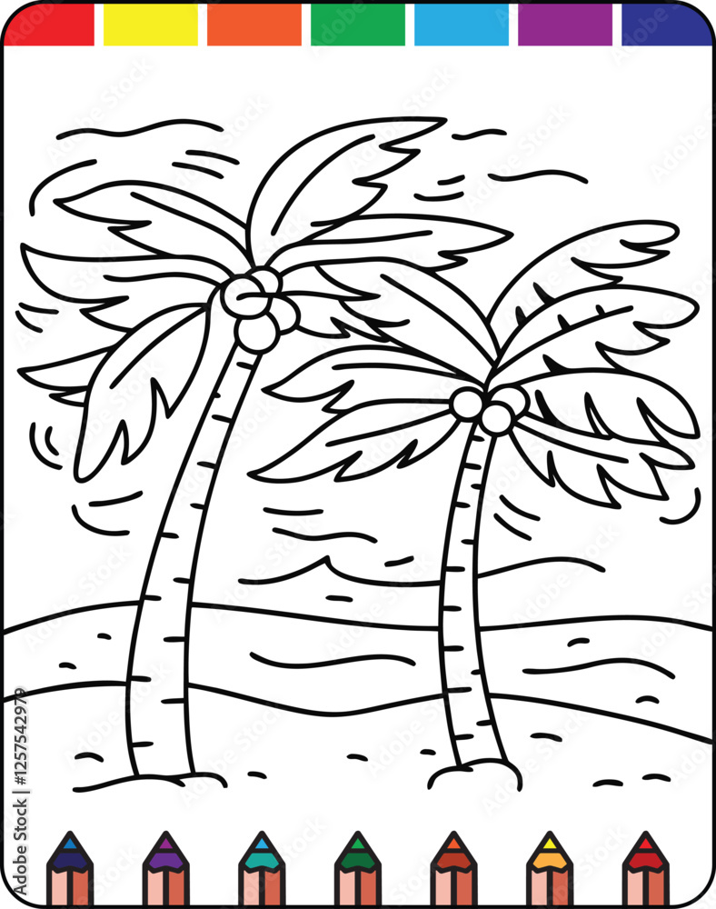 Hurricane Storms and Strong Winds Fun Coloring Page for Natural ...