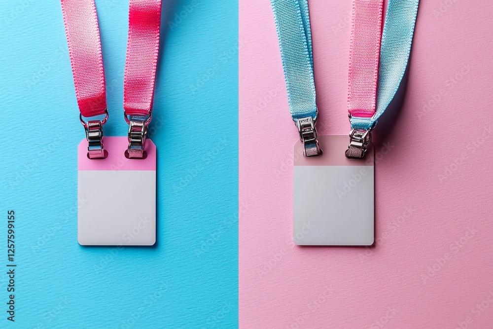 Lanyard pass badge, visitor identification, business name tag. VIP ...